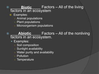 8th strand 4 changes in ecosystems | PPTX
