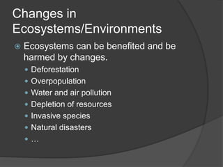 8th strand 4 changes in ecosystems | PPT