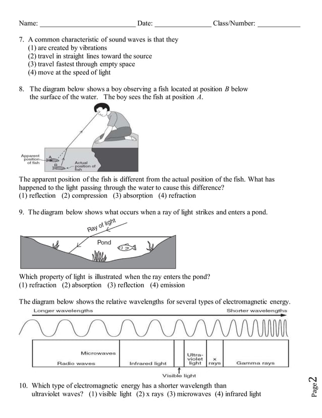 8th Take-Home Quiz on Waves and Electromagnetic Spectrum.docx | Physics ...