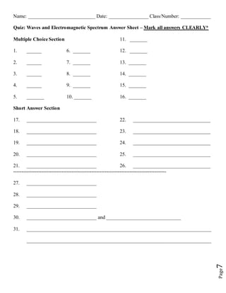 8th Take-Home Quiz on Waves and Electromagnetic Spectrum.docx