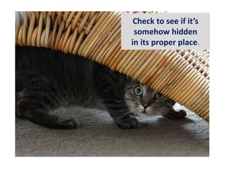 8 Tips for Finding Misplaced Objects | PPTX