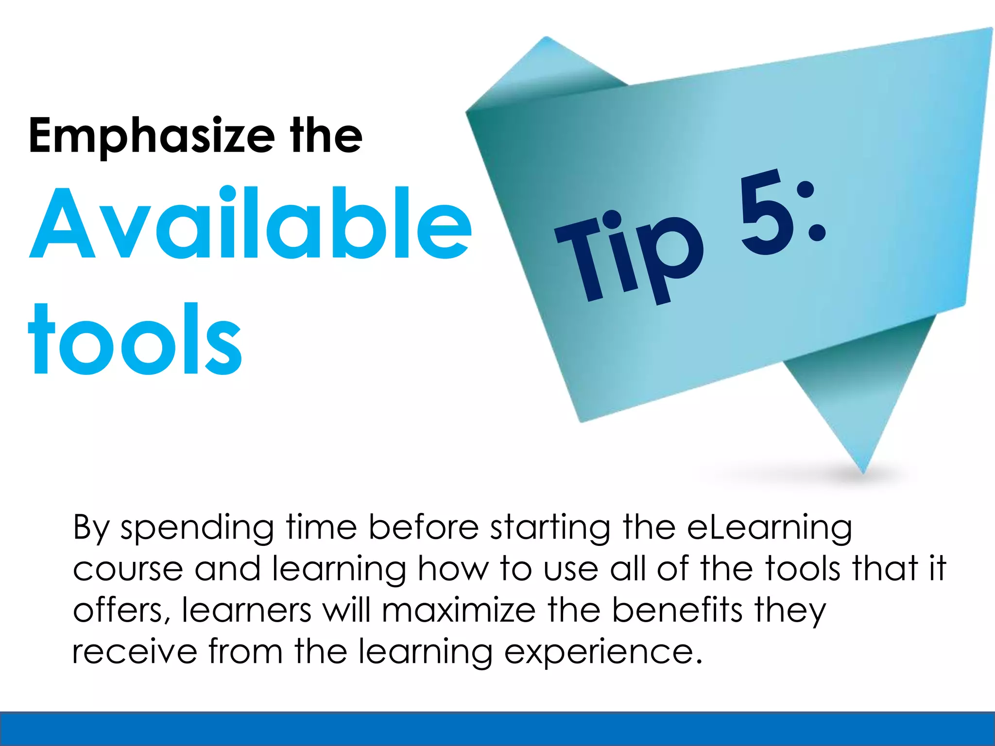 8 tips for highly effective e-Learners | PPT