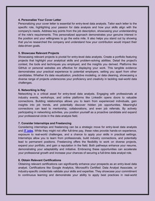 8 Tips For Job Seekers Looking For Entry Level Data Analyst Jobs | PDF