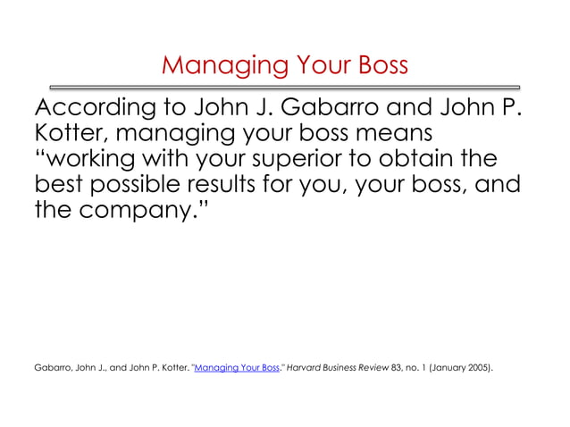 8 Tips for Managing Your Boss | PPTX | Business Administration | Business