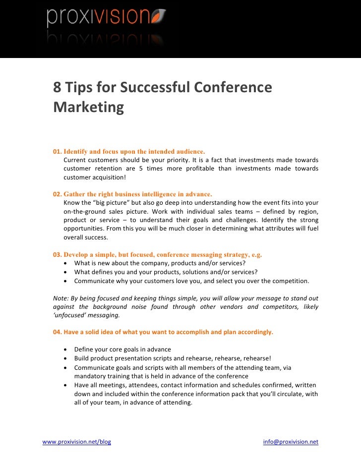 8 Tips For Successful Conference Marketing