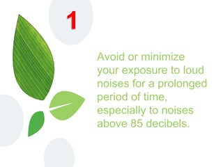 8 Tips to Prevent Hearing Loss | PPT