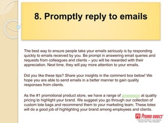 8 Tips to Write Better Business Emails | PPT