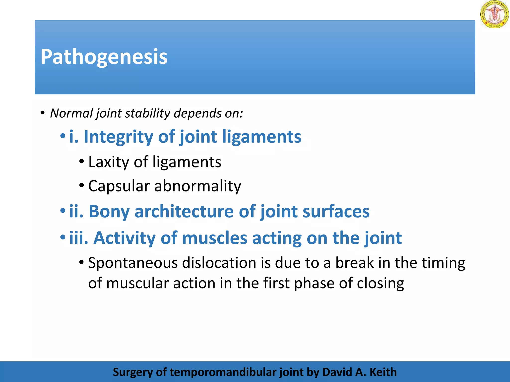 Temporomandibular joint dislocation | PPTX