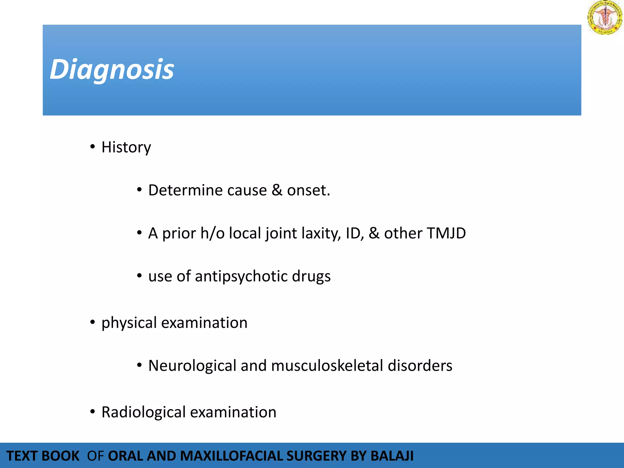 Temporomandibular Joint Dislocation Pptx