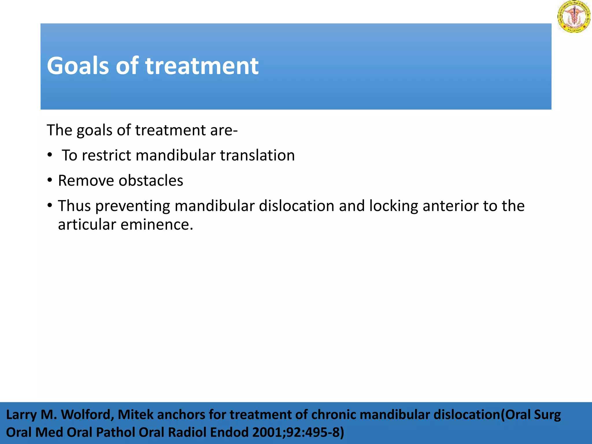 Temporomandibular joint dislocation | PPTX