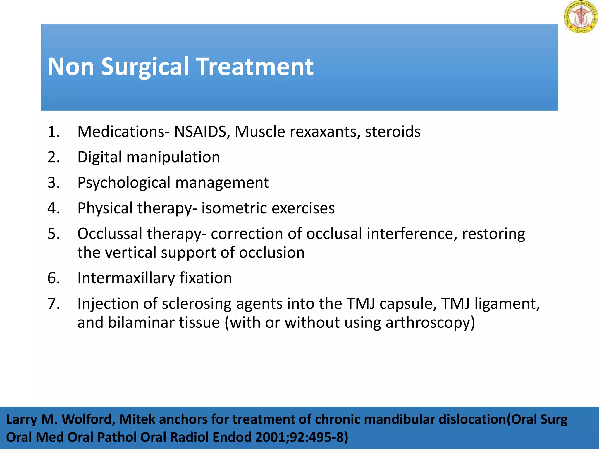 Temporomandibular joint dislocation | PPTX