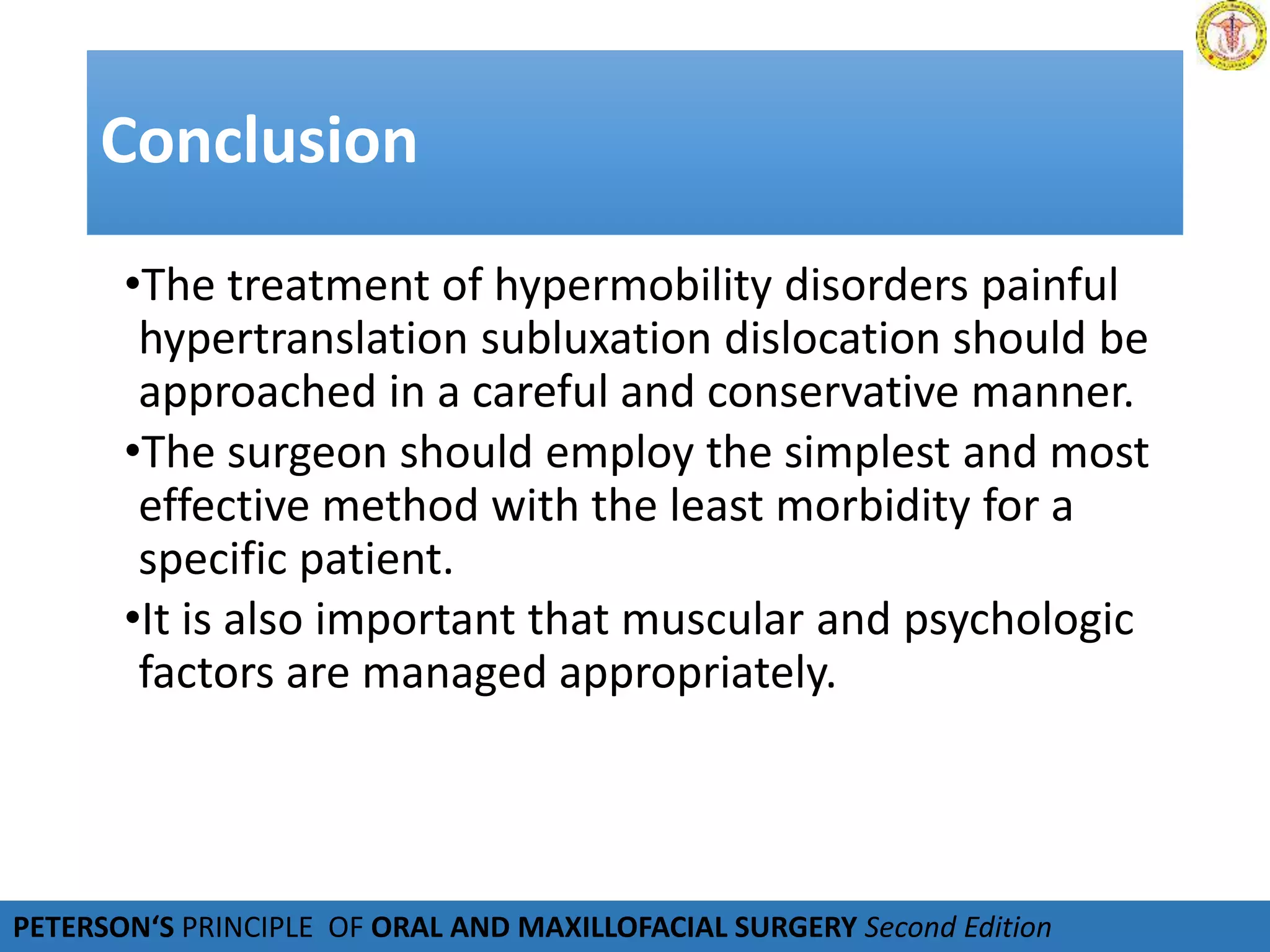 Temporomandibular joint dislocation | PPTX