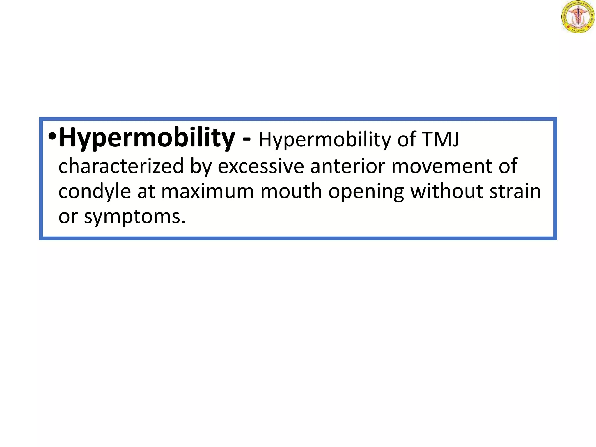Temporomandibular joint dislocation | PPTX
