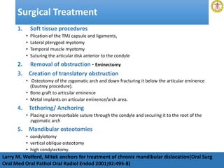 Temporomandibular joint dislocation | PPTX