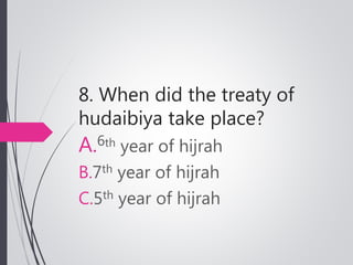 8 to 12 islamic ppt quiz | PPTX