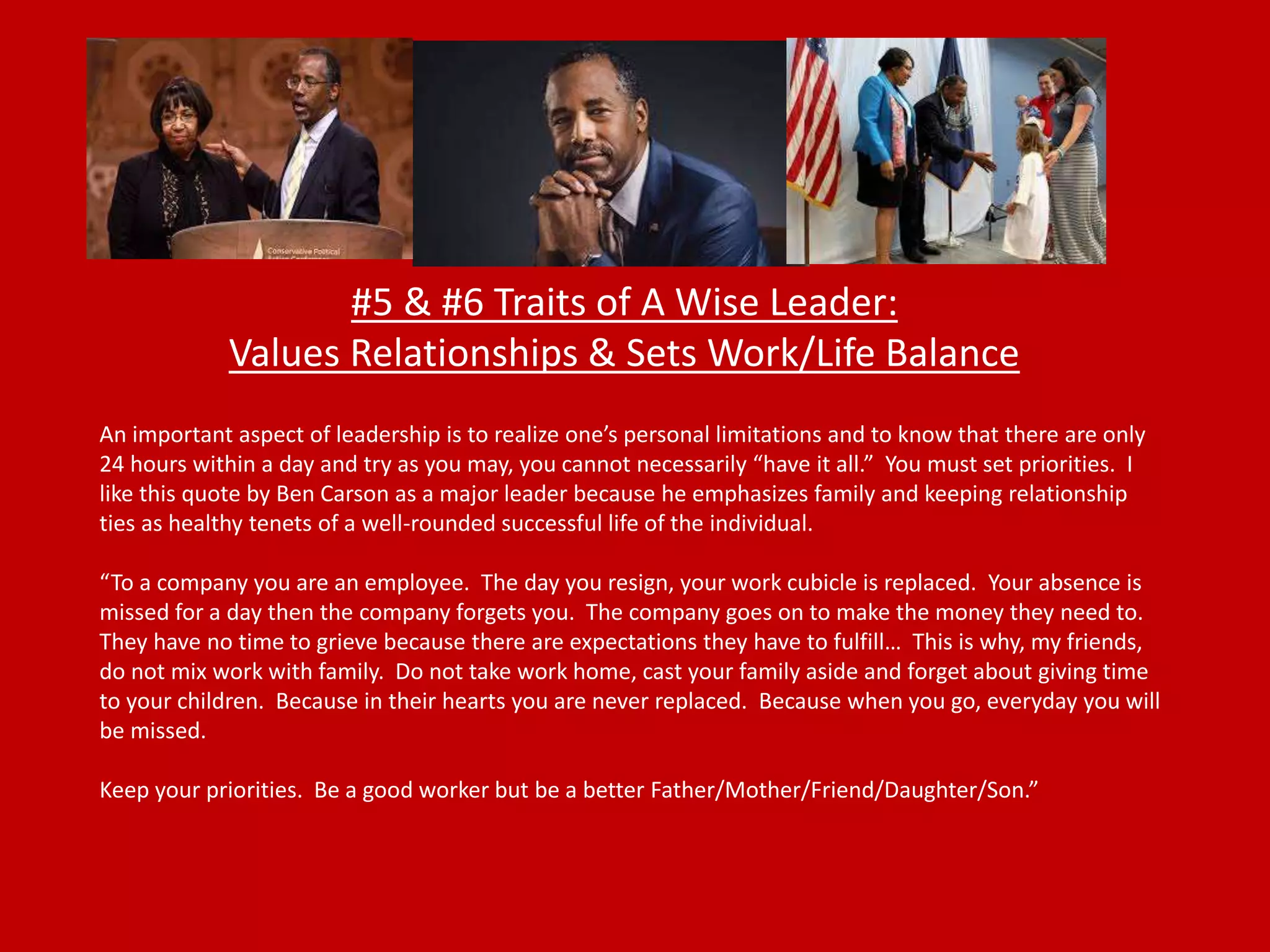 8 Traits of a Wise Leader Handout | PPT