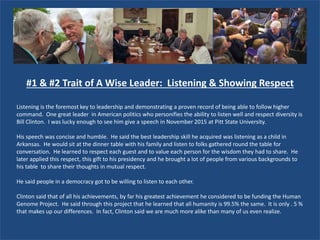 8 Traits of a Wise Leader Handout | PPT