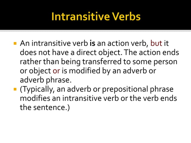 8 Transitive, Intransitive, and Linking Verbs.ppt