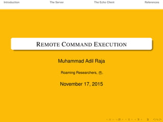 Remote Command Execution | PDF