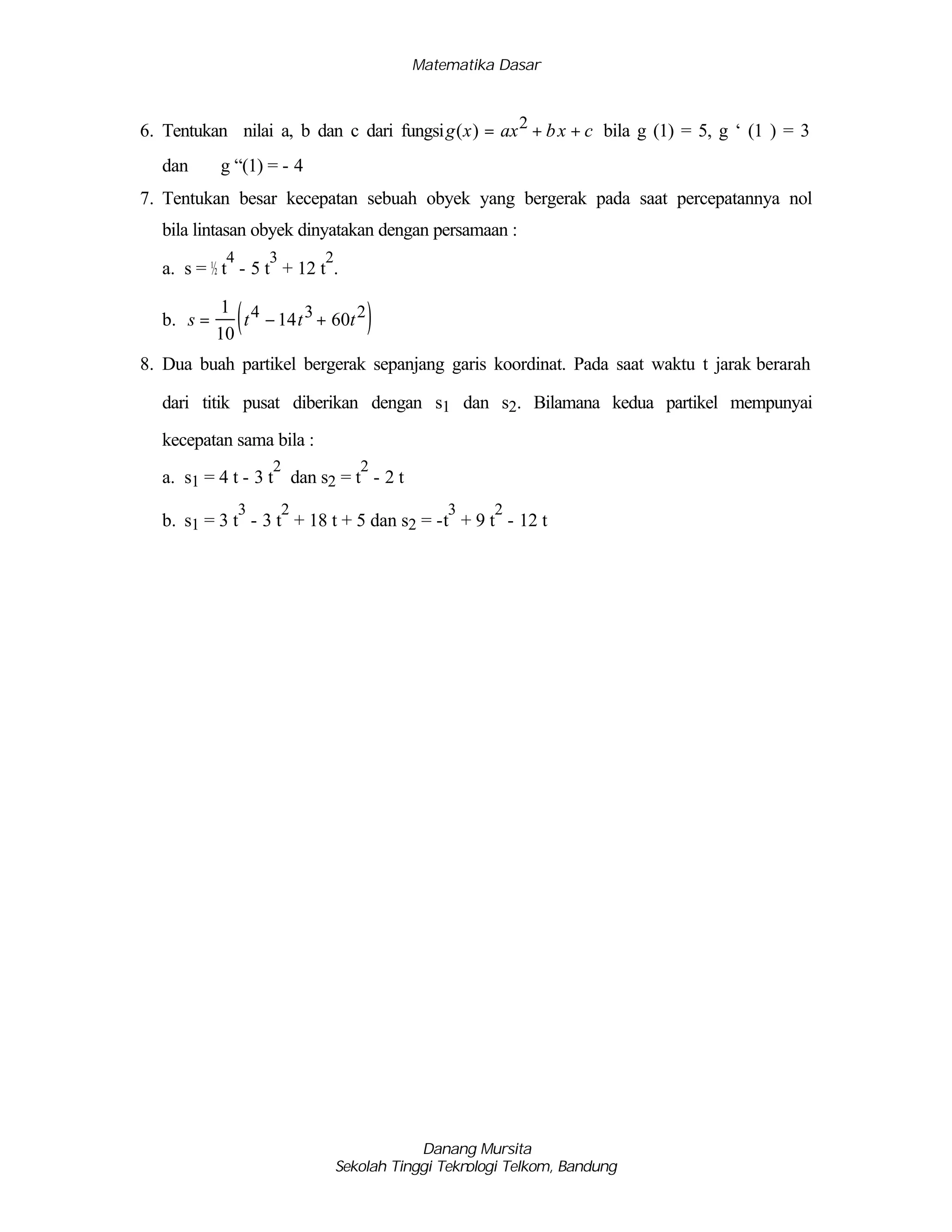 TURUNAN TINGKAT TINGGI | PDF