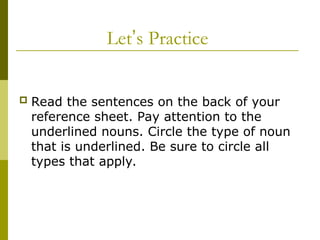 Parts of Speech: Nouns and Types of Nouns | PPT