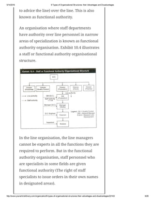 8 types of organisational structures their advantages and disadvantages ...