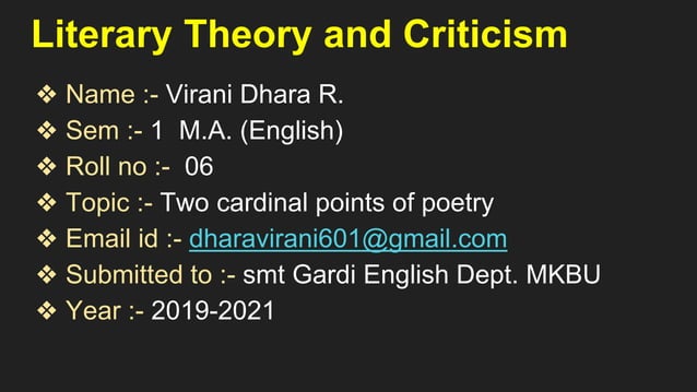 Literary theory _criticism | PPT