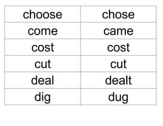Irregular verbs | PPT