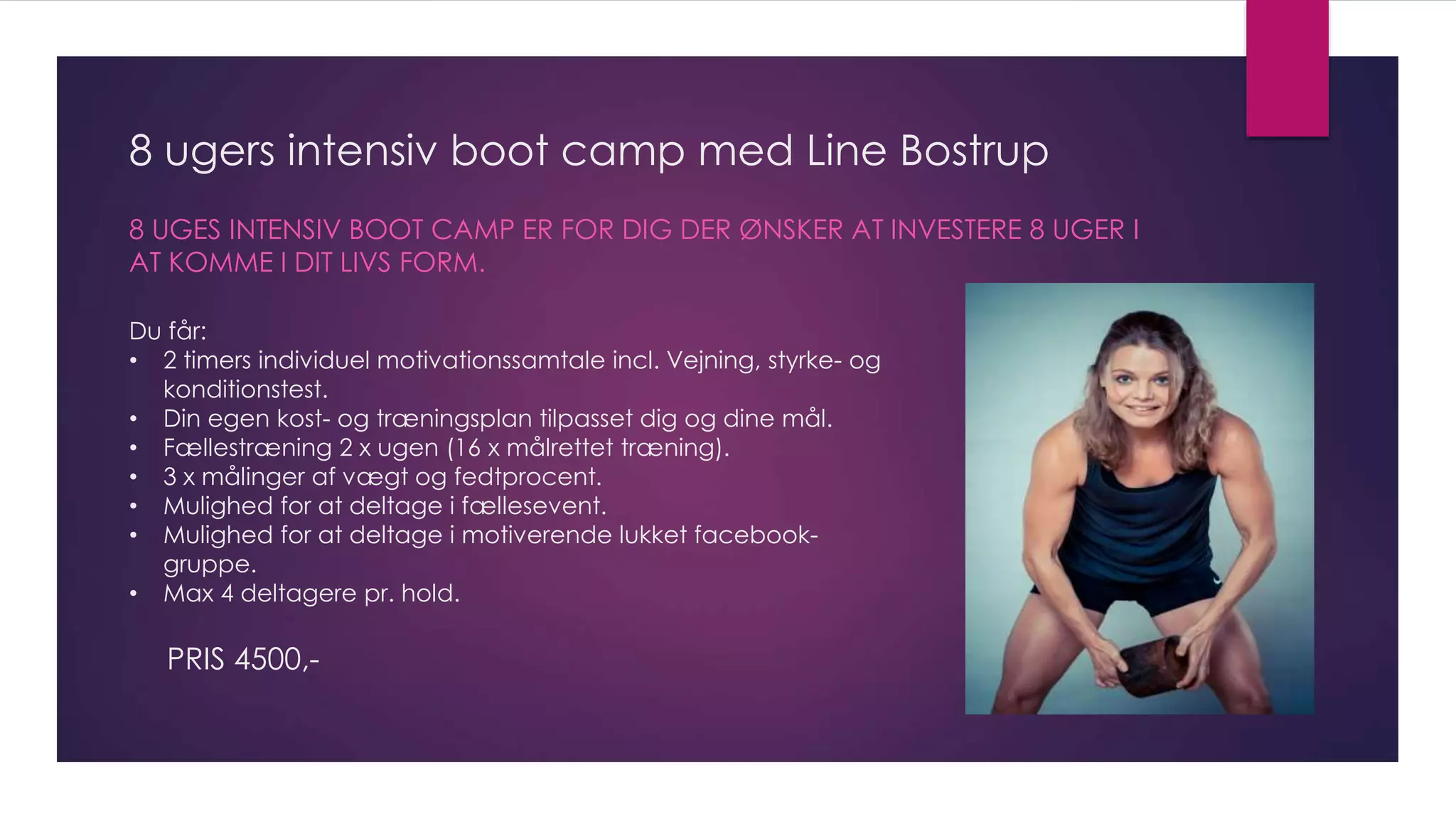 8 ugers intensiv boot camp med line bostrup | PPT