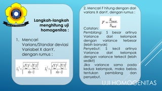 uji normalitas dan homogenitas | PDF