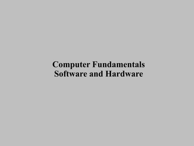 8unit1 introduction to computer software hardware | PPT