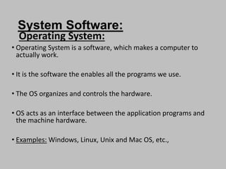 8unit1 introduction to computer software hardware | PPT