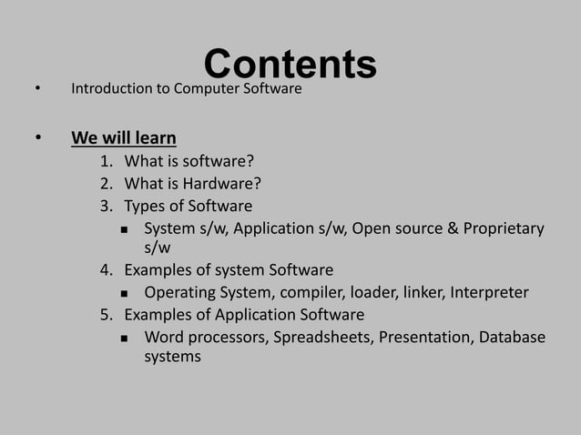 8unit1 introduction to computer software hardware | PPT