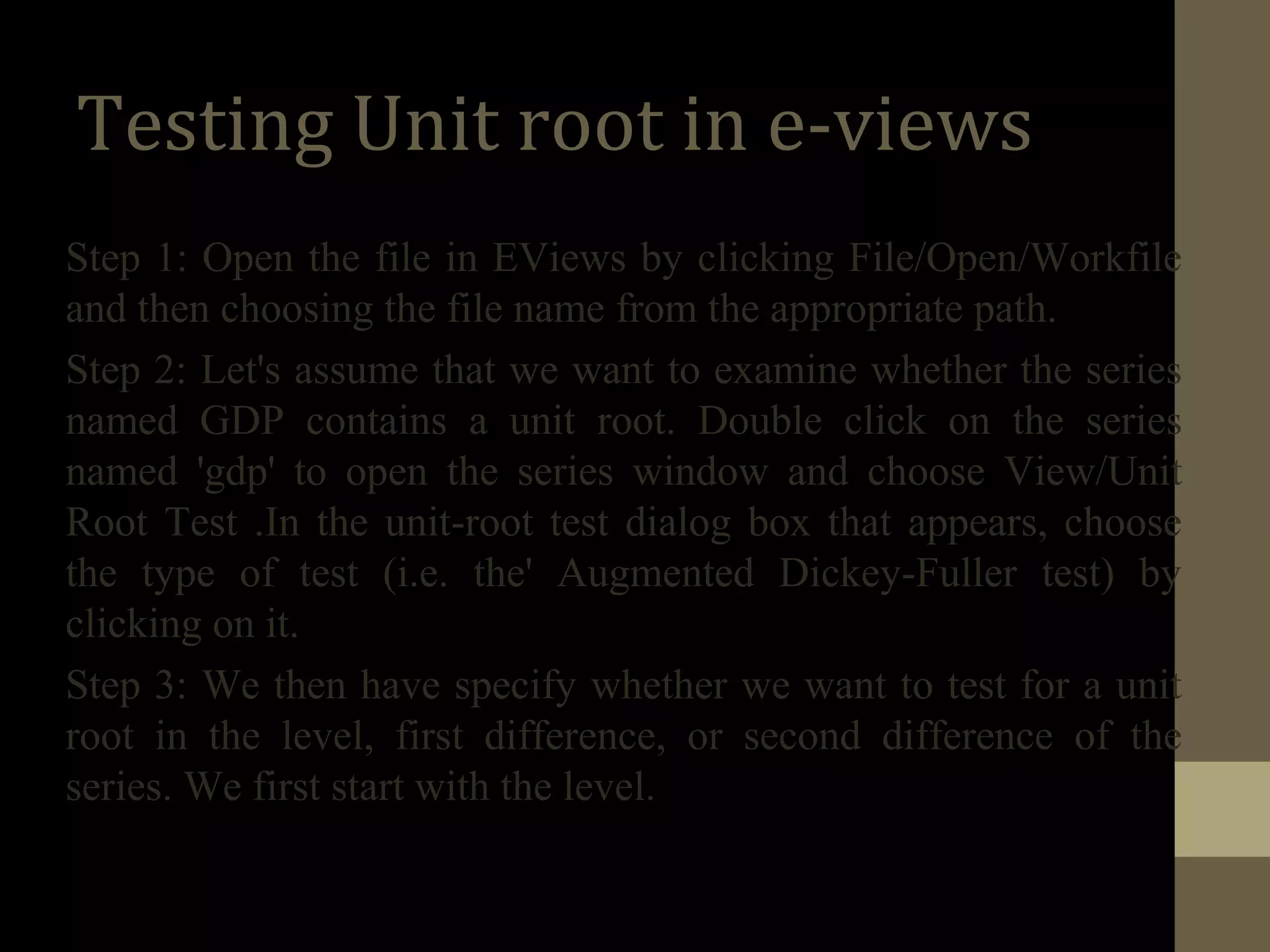 Unit Root Test | PPT