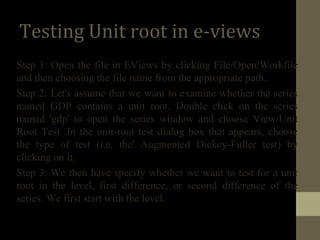 Unit Root Test | PPT