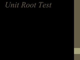 Unit Root Test | PPT