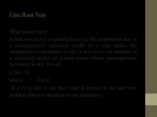 Unit Root Test | PPT