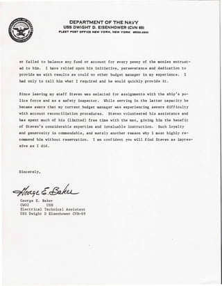 U.S. Navy letter of recommendation #1 | PDF