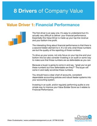 8 value drivers - Financial performance | PDF