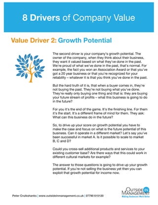 8 value drivers - Growth potential | PDF