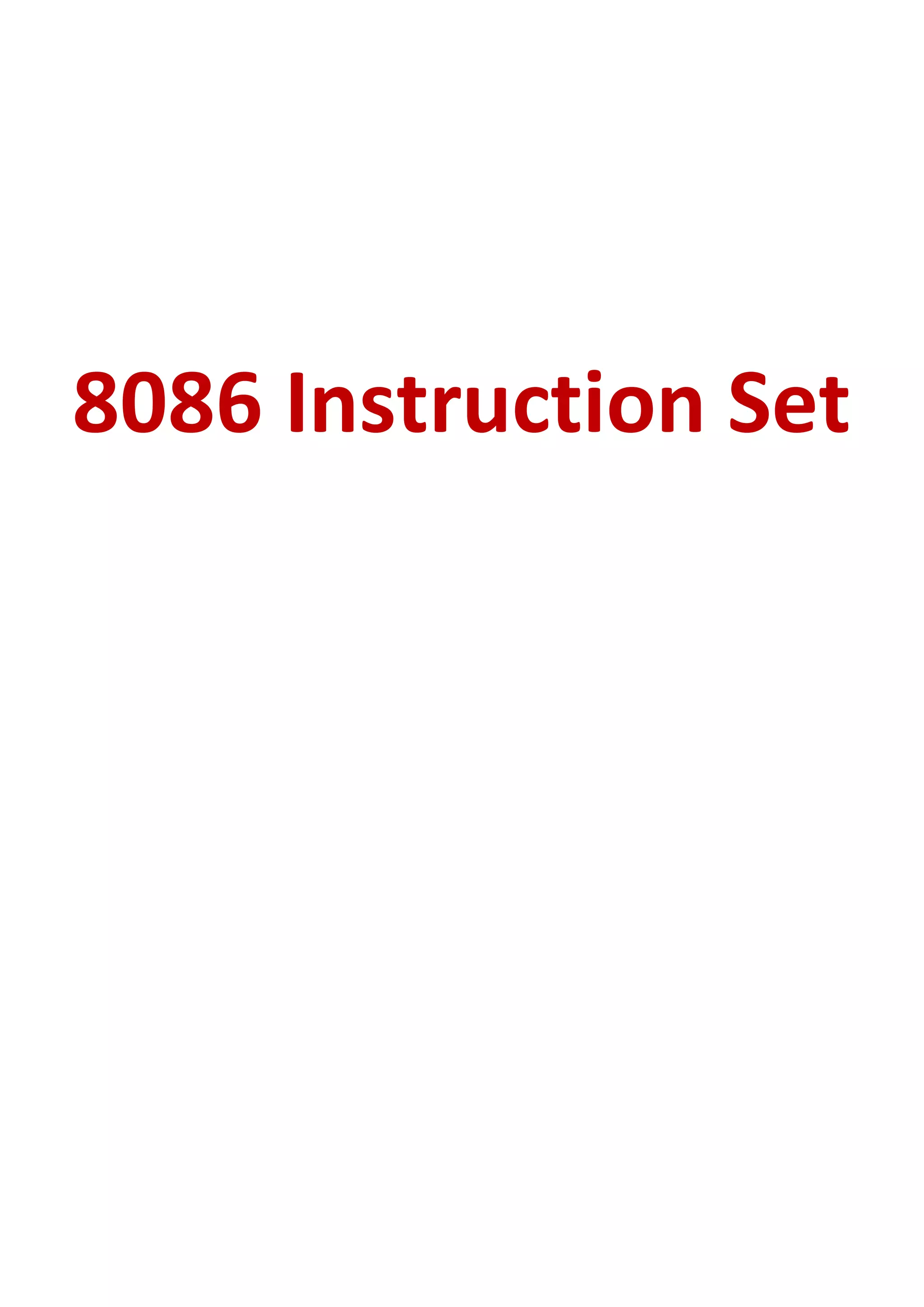 8086 instructions | DOCX