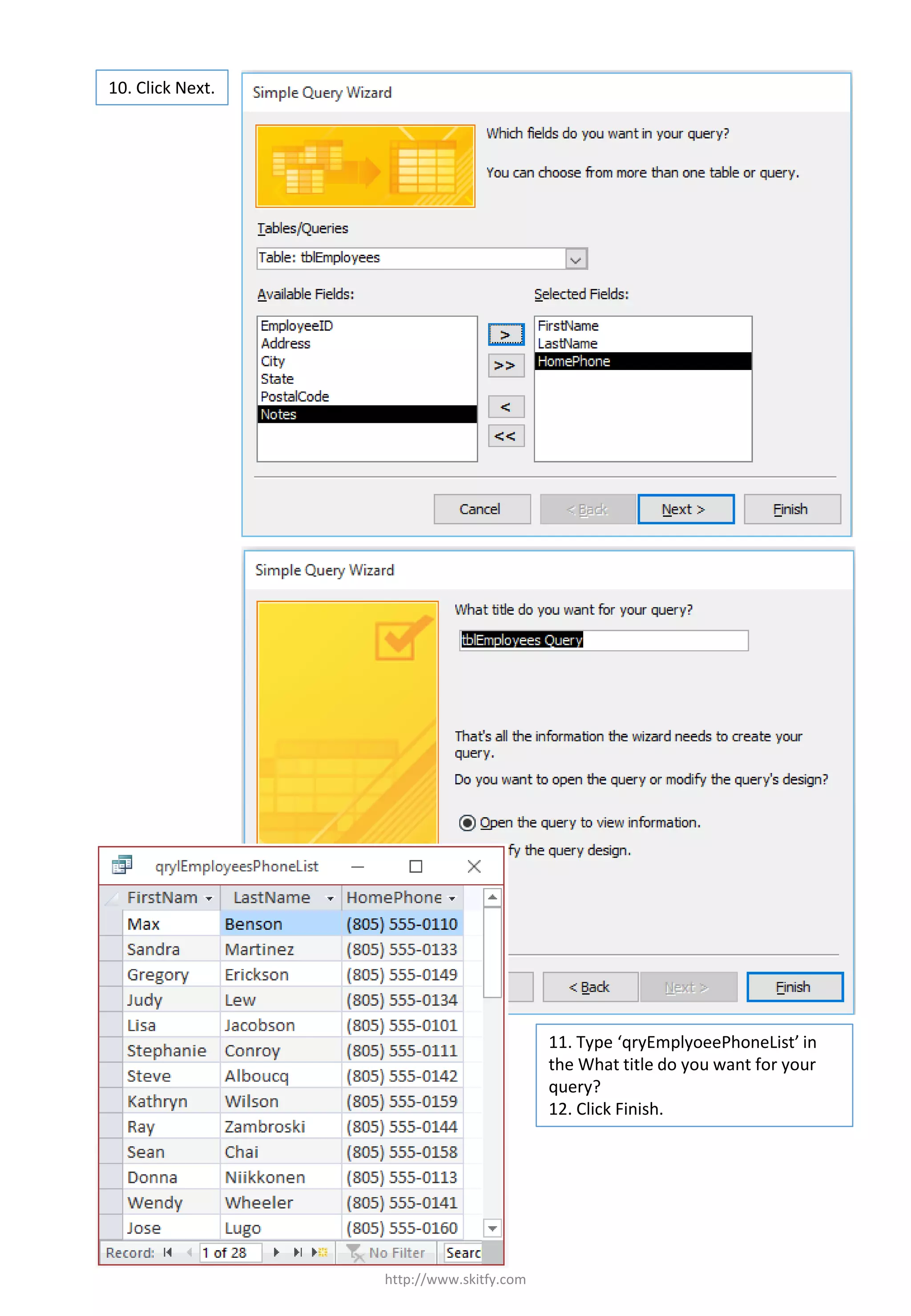 41 Creating A Query Using The Simple Query Wizard Pdf