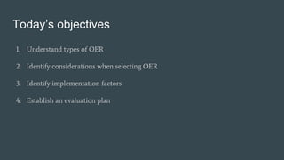 Challenges and Considerations with OER for Online Courses | PPT