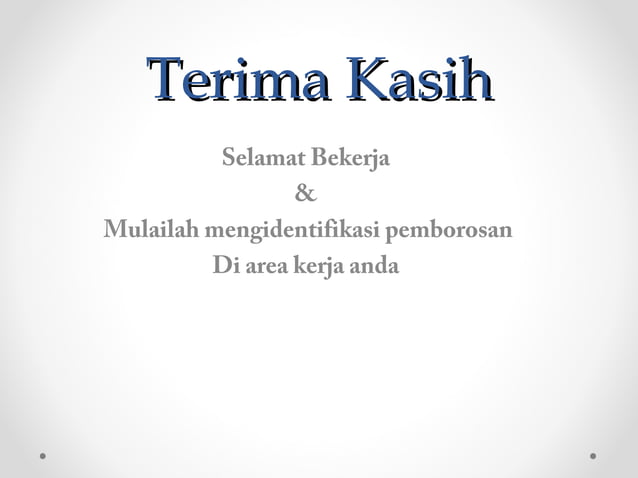 Identifikasi 8 Pemborosan di area Kerja | PPT