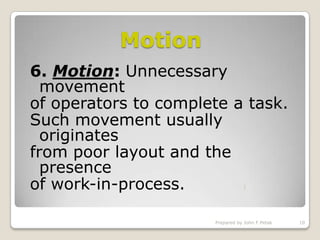 8 Wastes - getting LEAN | PPTX