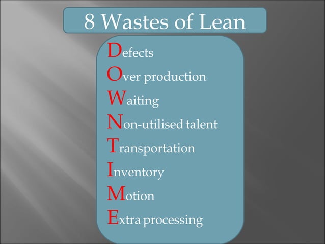 8 Wastes | PPT | Manufacturing Industry | Industries