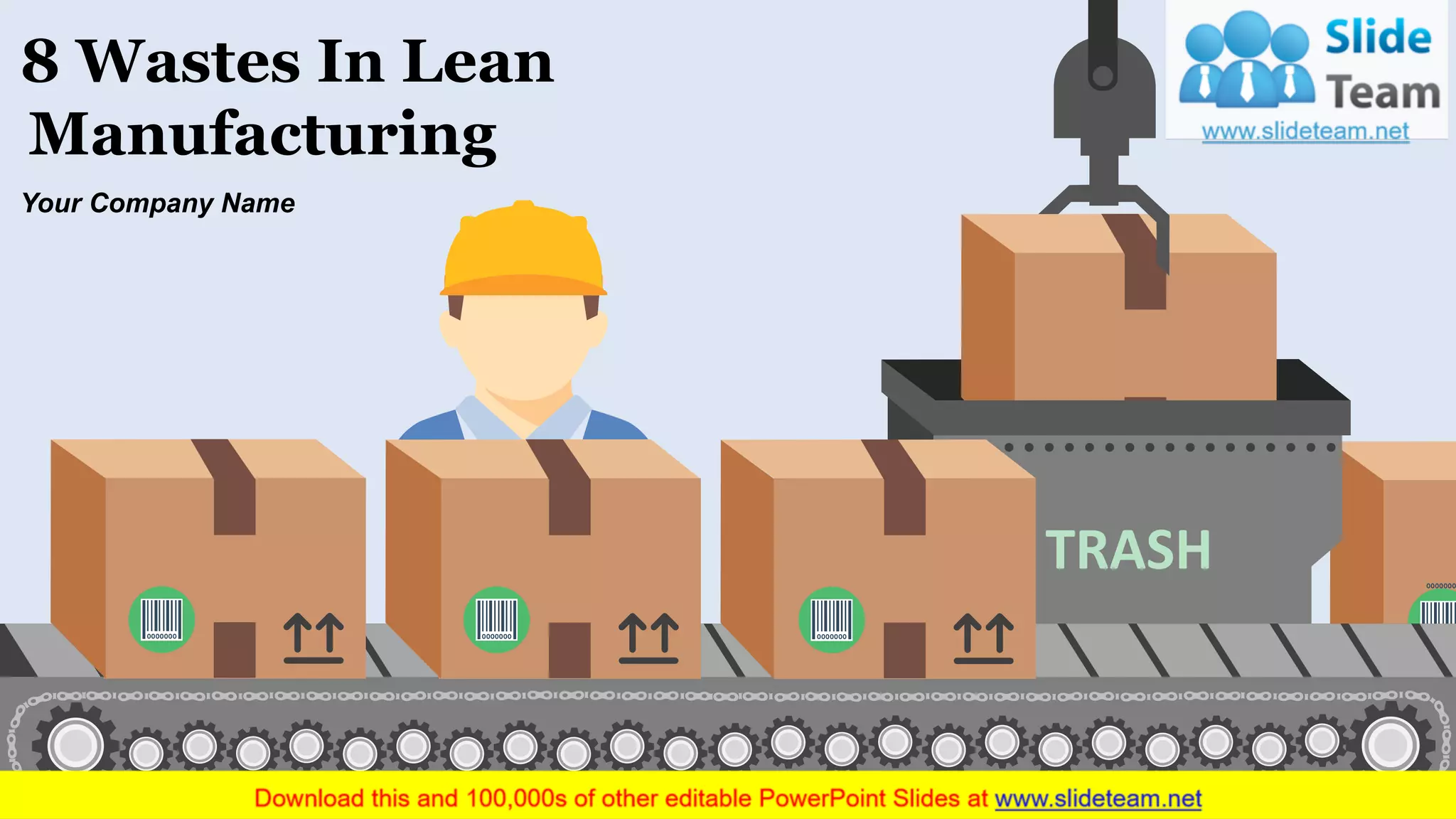 8 Wastes In Lean Manufacturing PowerPoint Presentation Slides | PDF