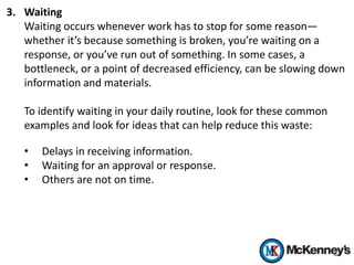 8 Wastes of LEAN Construction | PPTX