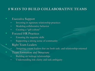8 ways collaborative teams | PPT