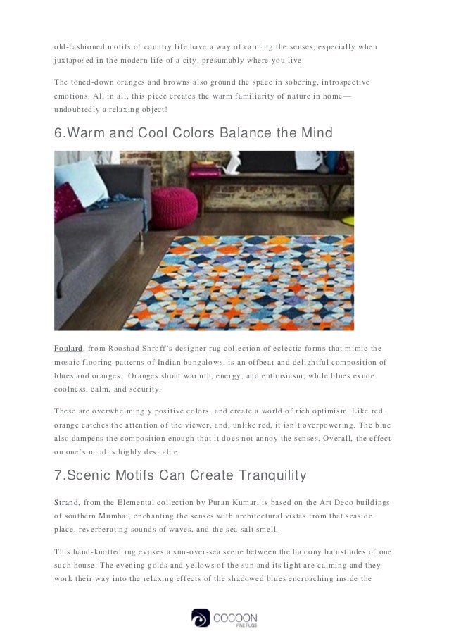 8 Ways Rugs Can Evoke Strong Emotions in Your Home | Cocoon Fine Rugs | PDF